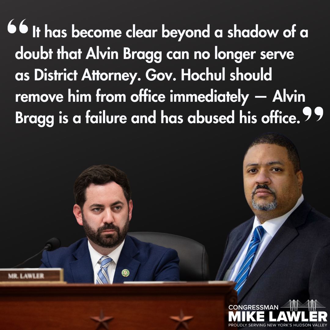 New York Post: Gov. Hochul needs to remove DA Bragg now | Congressman ...