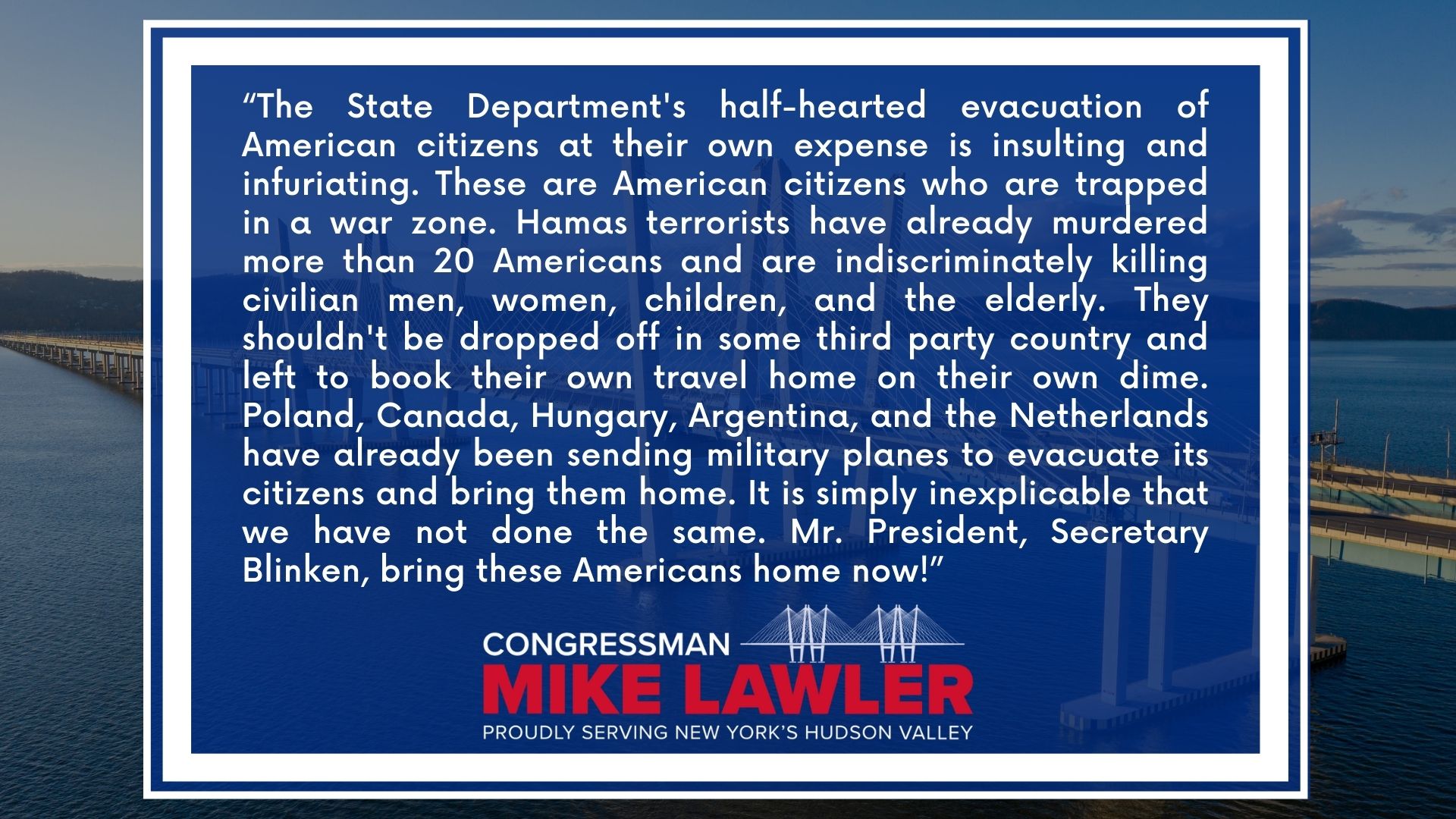 REP. LAWLER SLAMS STATE DEPARTMENT RESPONSE, CALLS FOR IMMEDIATE AIR ...