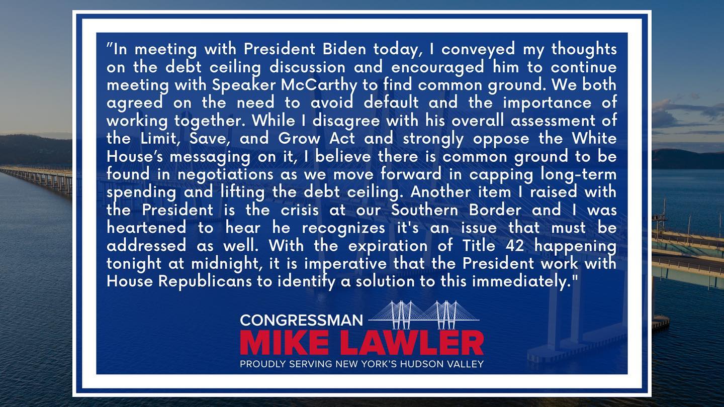 CONGRESSMAN LAWLER RELEASES A STATEMENT FOLLOWING PRESIDENT BIDEN'S VISIT TO WESTCHESTER COUNTY ...